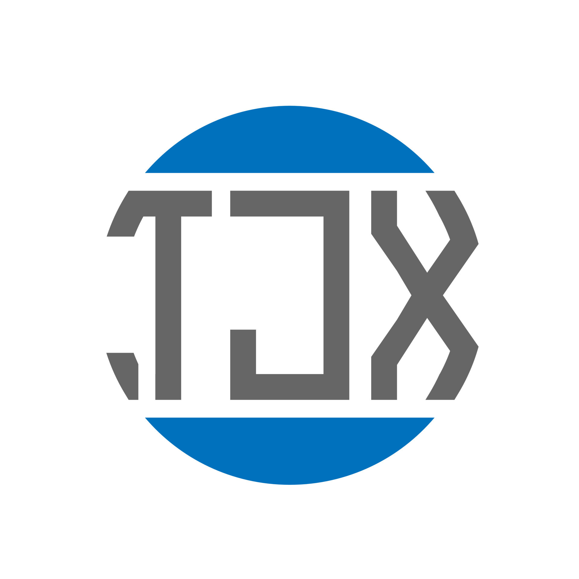 diseño de logotipo de letra tjx sobre fondo blanco. concepto de logotipo de círculo de iniciales ...