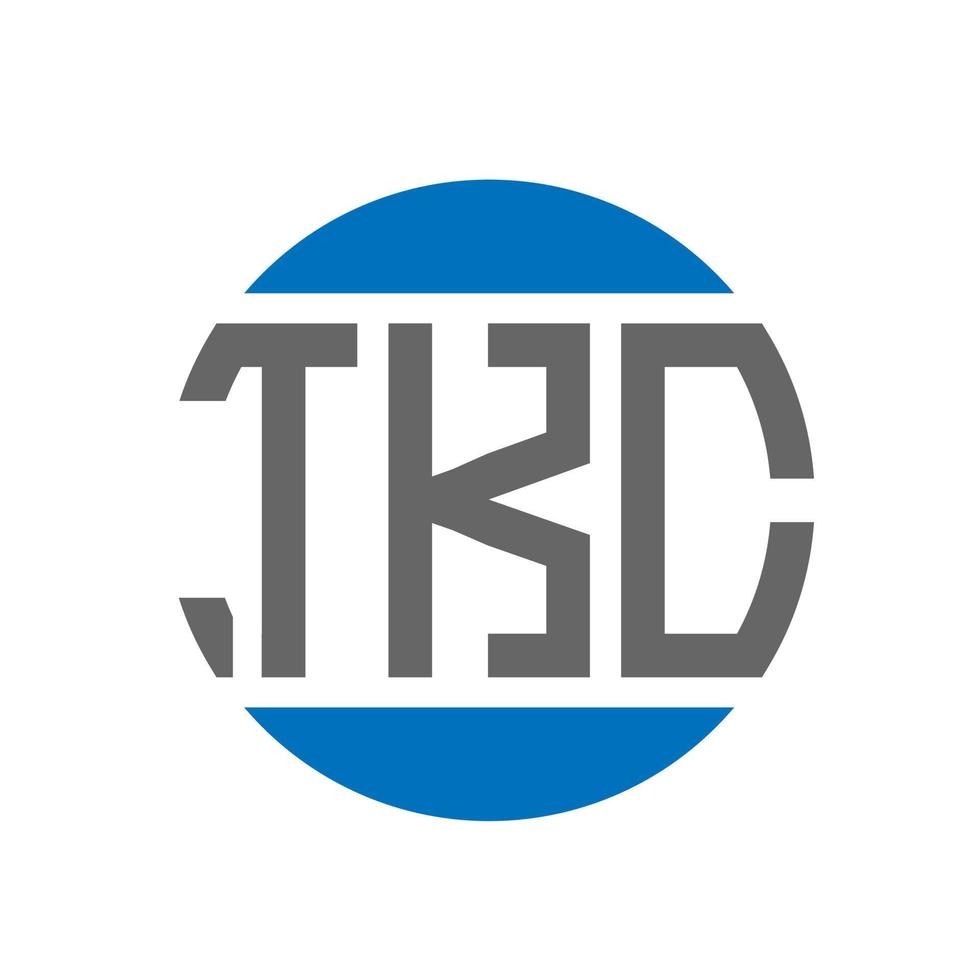 TKC letter logo design on white background. TKC creative initials circle logo concept. TKC ...