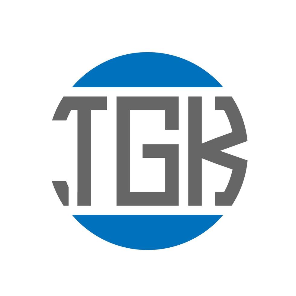 TGK letter logo design on white background. TGK creative initials circle logo concept. TGK ...