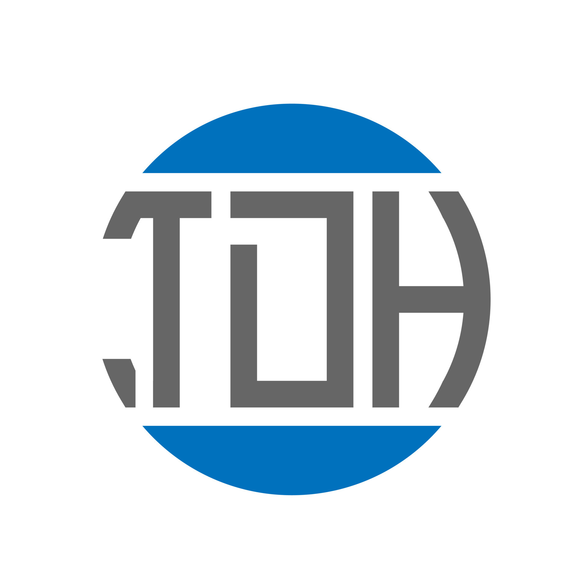 diseño del logotipo de la letra tdh sobre fondo blanco. concepto de logotipo de círculo de ...