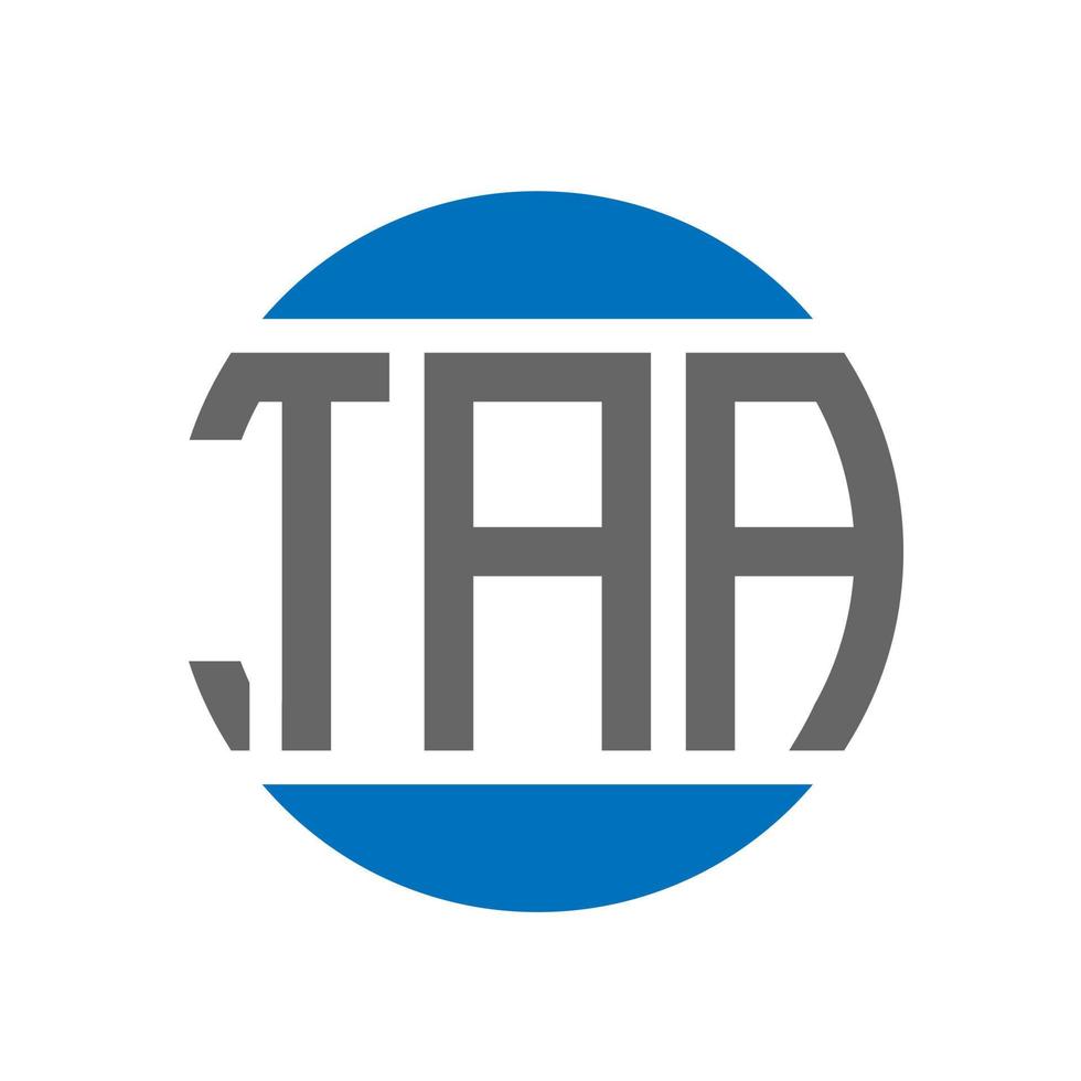 Taa Letter Logo Design On White Background Taa Creative Initials Circle Logo Concept Taa