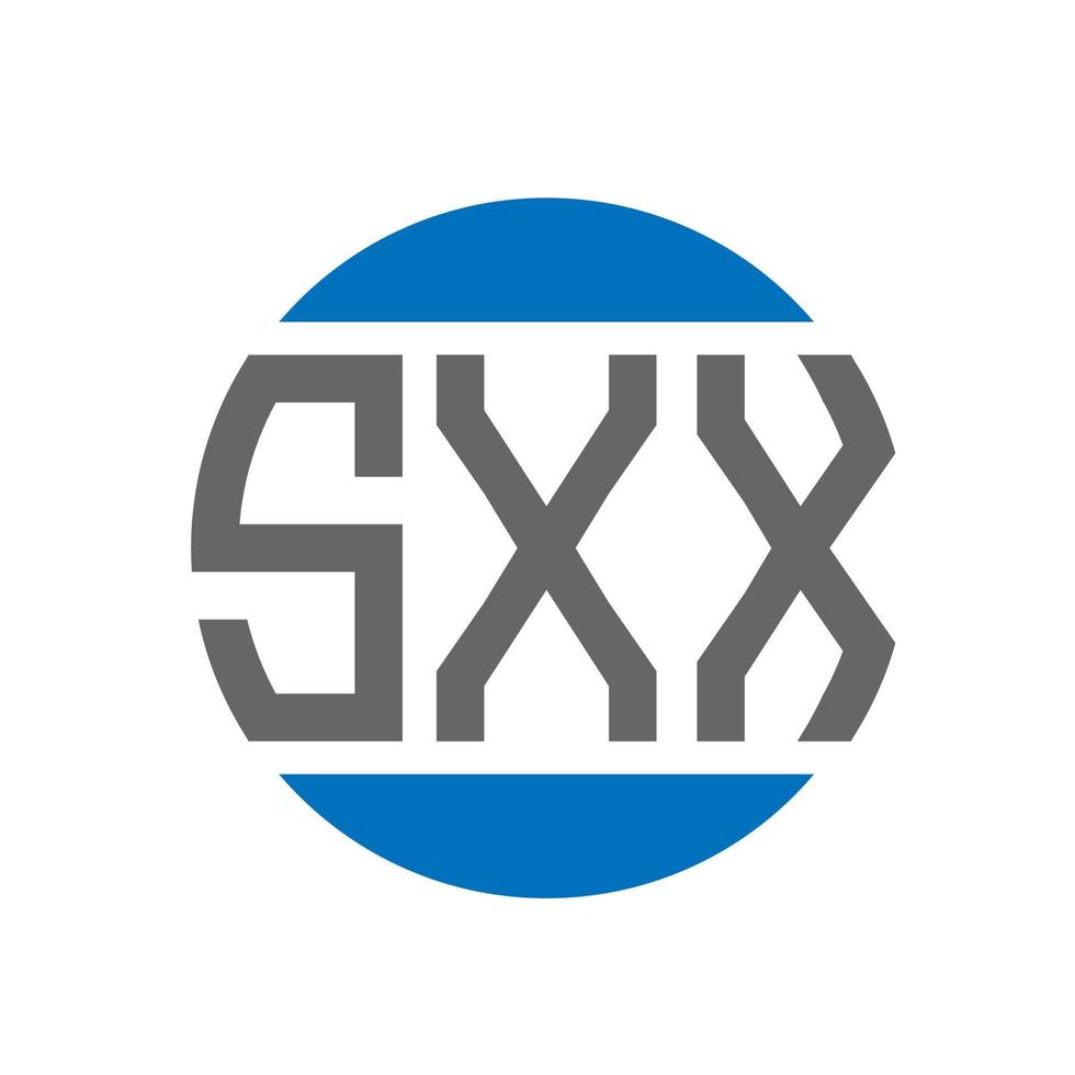 Sxx Letter Logo Design On White Background Sxx Creative Initials Circle Logo Concept Sxx