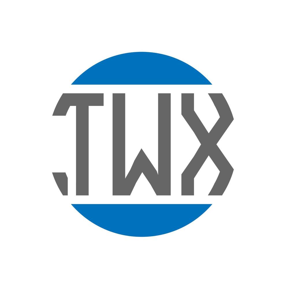 TWX letter logo design on white background. TWX creative initials circle logo concept. TWX ...