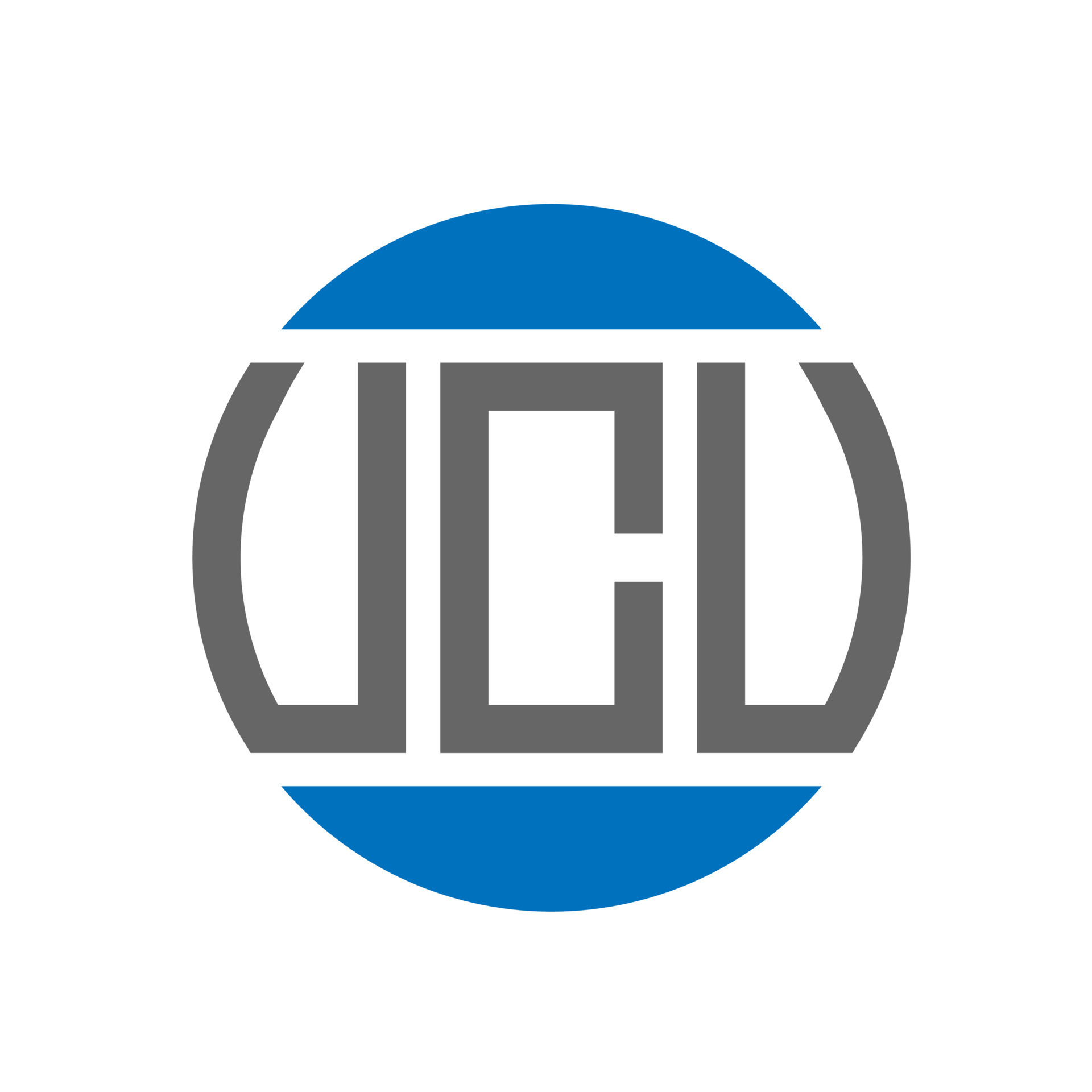 diseño de logotipo de letra ucv sobre fondo blanco. concepto de logotipo de círculo de iniciales ...