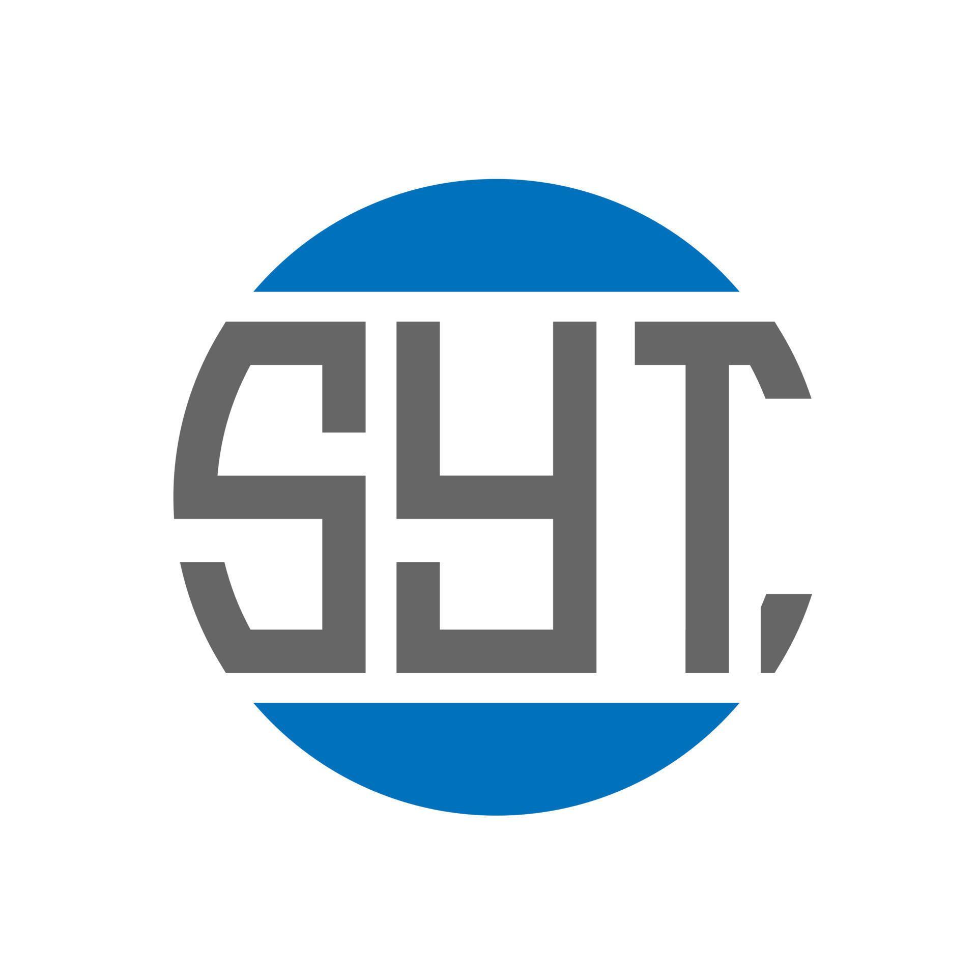 SYT letter logo design on white background. SYT creative initials circle logo concept. SYT ...