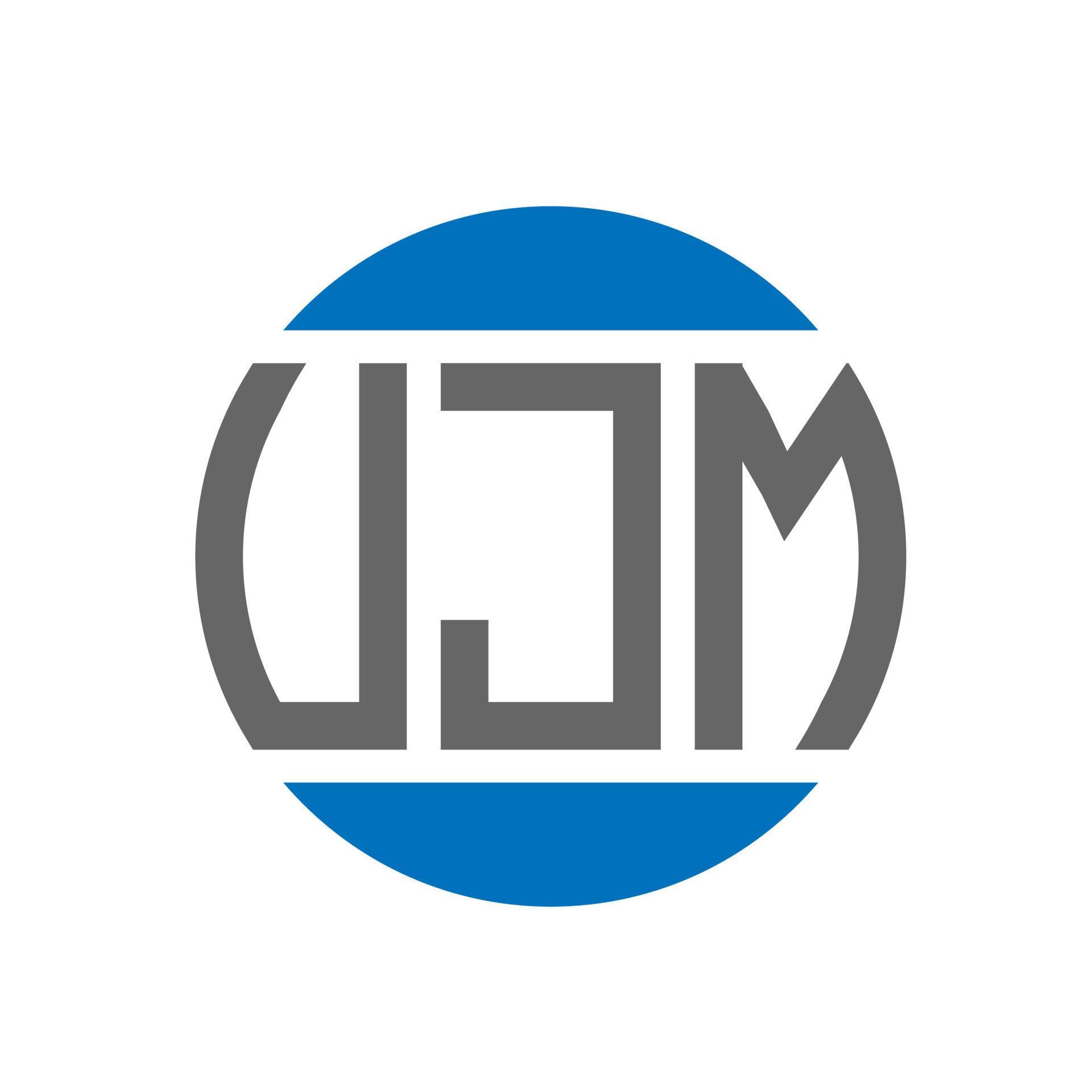UJM letter logo design on white background. UJM creative initials circle logo concept. UJM ...