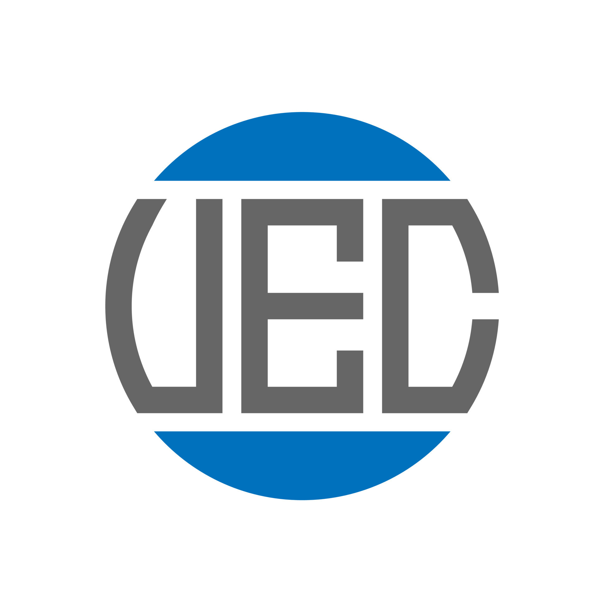 diseño del logotipo de la letra uec sobre fondo blanco. Concepto de logotipo de círculo de ...