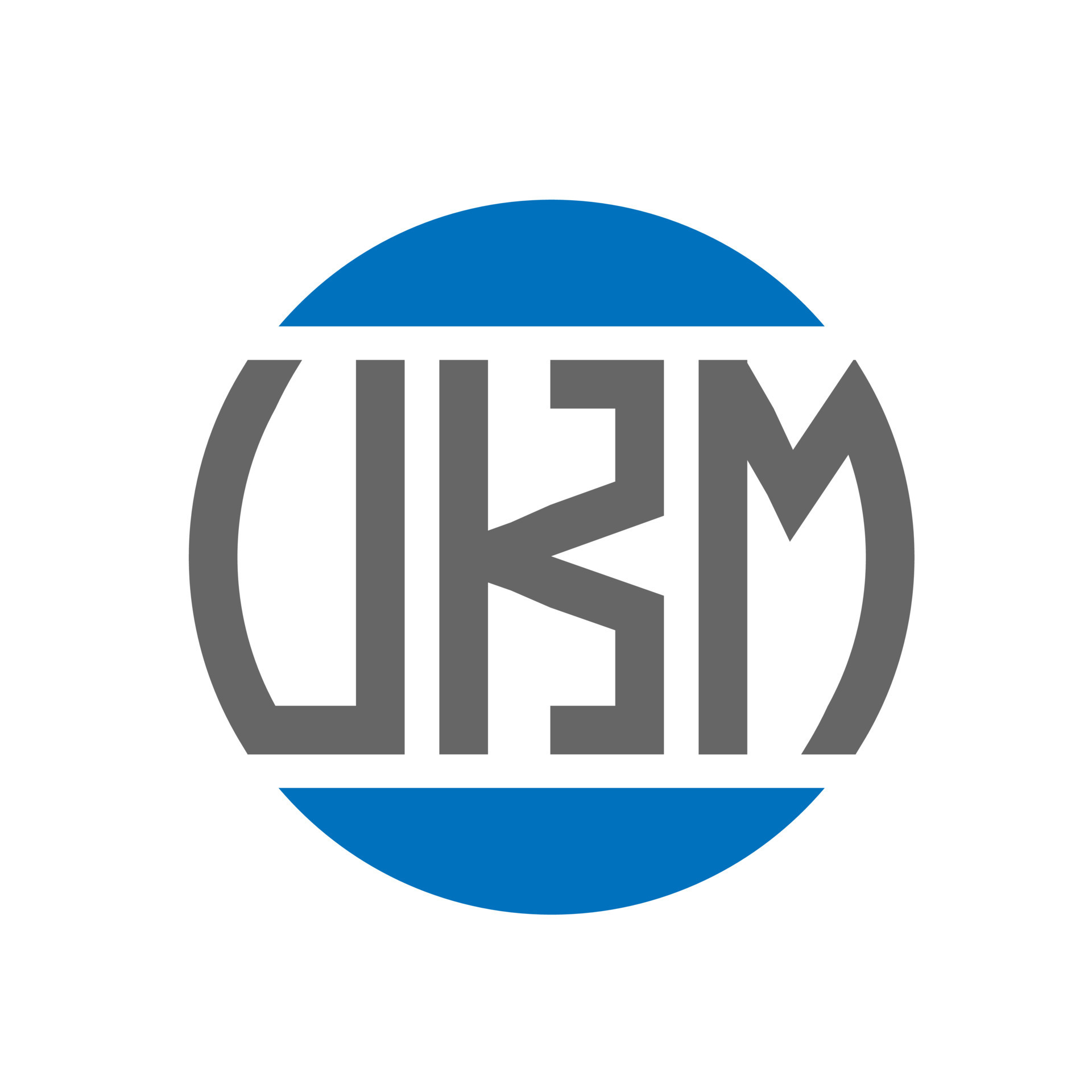 diseño de logotipo de letra ukm sobre fondo blanco. concepto de logotipo de círculo de iniciales ...