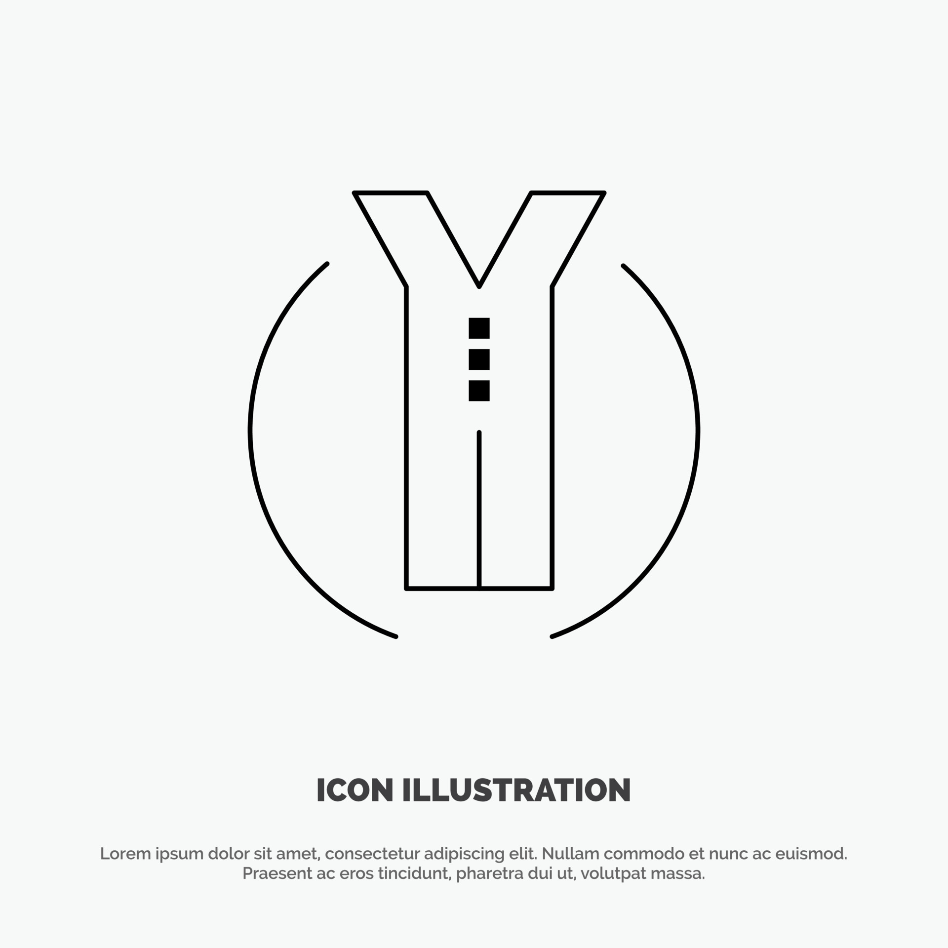 Road Trip Two Way Location Line Icon Vector 15614257 Vector Art At Vecteezy