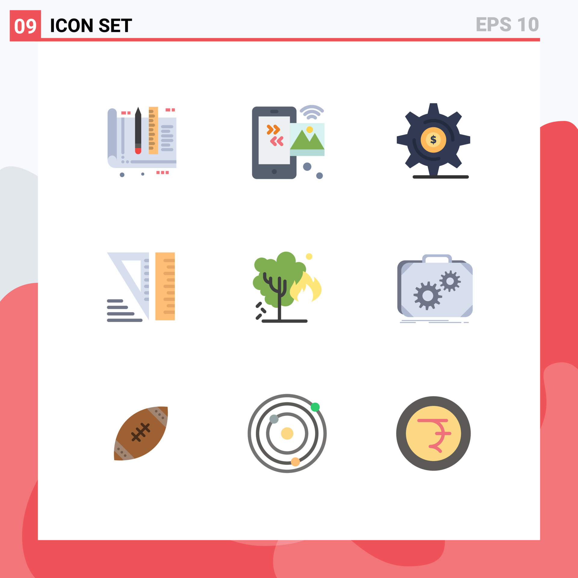 9 Universal Flat Colors Set For Web And Mobile Applications Energy