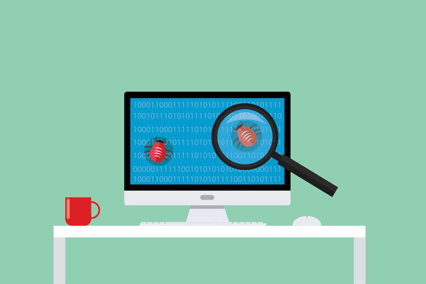 search and find bugs debugging zoom computer bugs 15615264 Vector Art ...