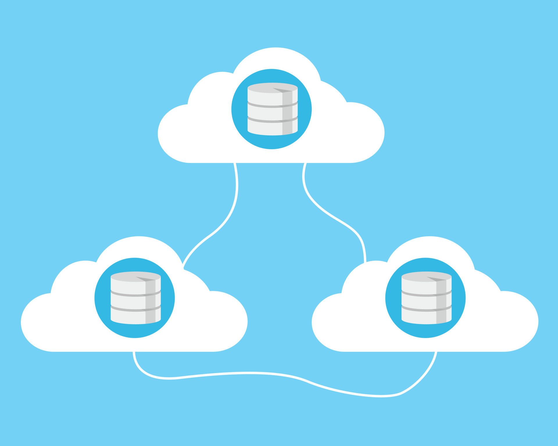 cloud computing connect concept database vector flat 15616579 Vector Art at Vecteezy