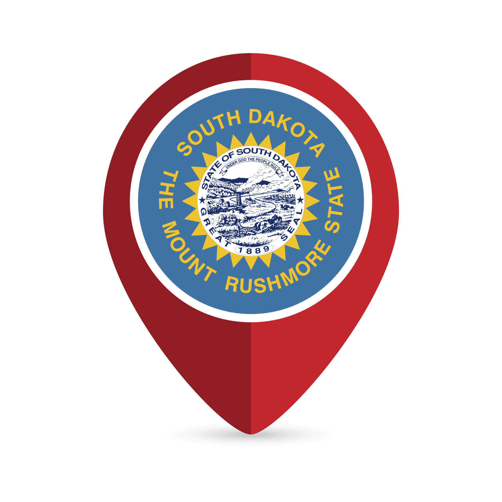 Map pointer with flag South Dakota state. Vector illustration. 15627117 ... Map pointer with flag South Dakota state. Vector illustration. 15627117 ...