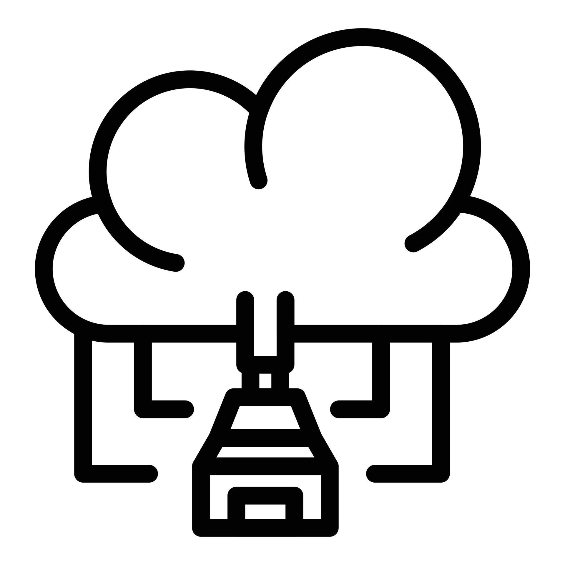 Data cloud icon, outline style 15628886 Vector Art at Vecteezy