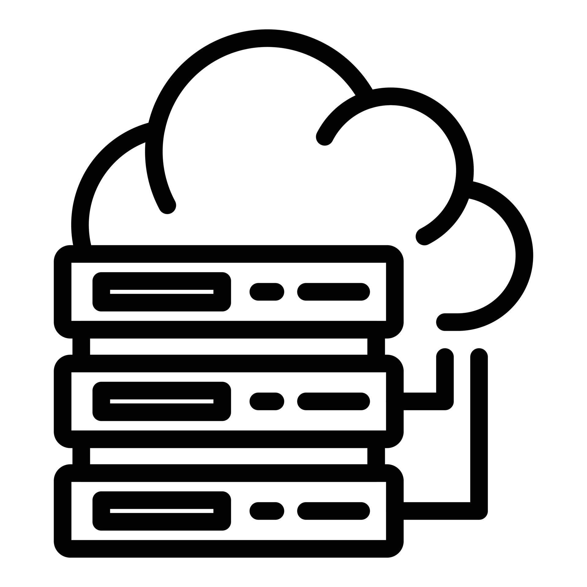 Server data cloud icon, outline style 15628893 Vector Art at Vecteezy