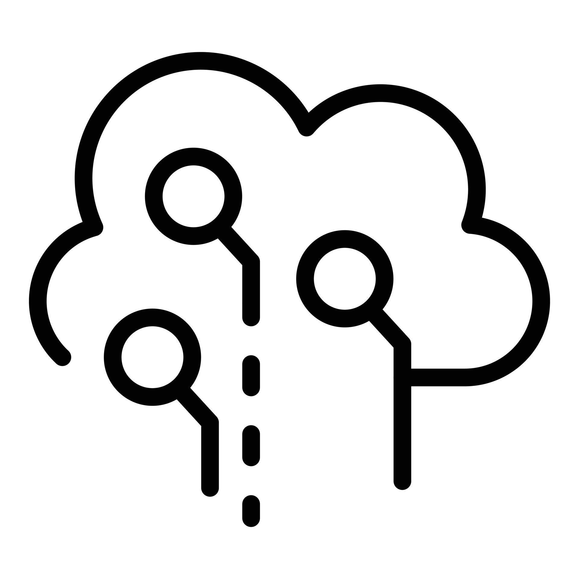 Digital data cloud icon, outline style 15628904 Vector Art at Vecteezy