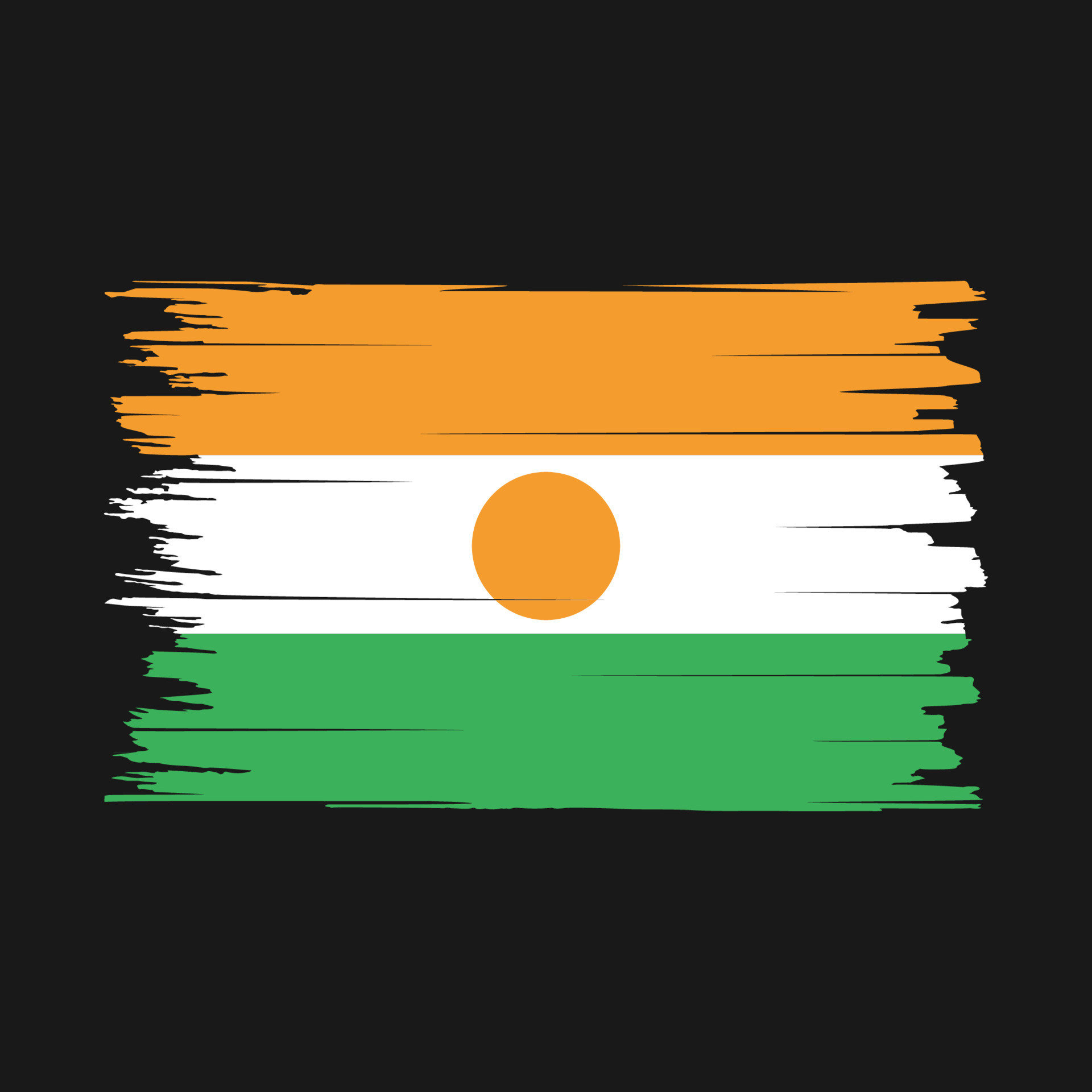Niger Flag Brush Vector 15629831 Vector Art at Vecteezy