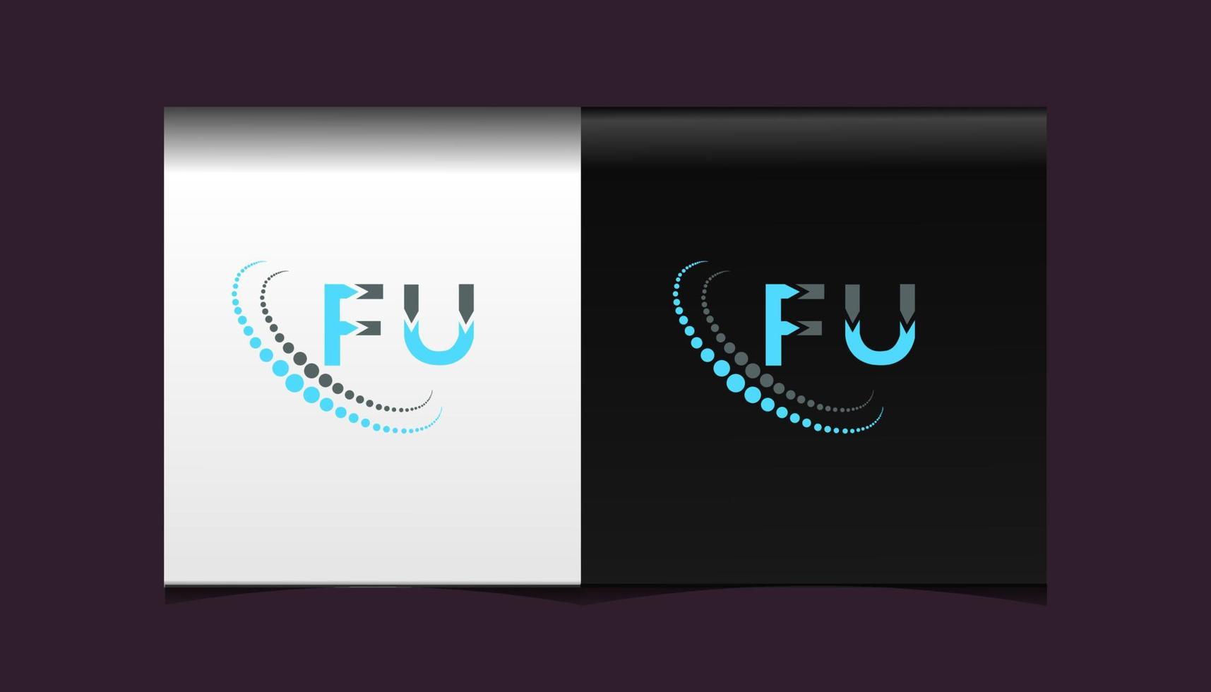 diseño creativo del logotipo de la letra fu. fu un diseño único. 15629995 Vector en Vecteezy