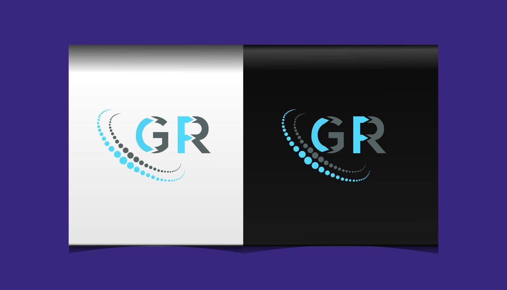 diseño creativo del logotipo de la letra gr. gr diseño unico. 15630050 Vector en Vecteezy