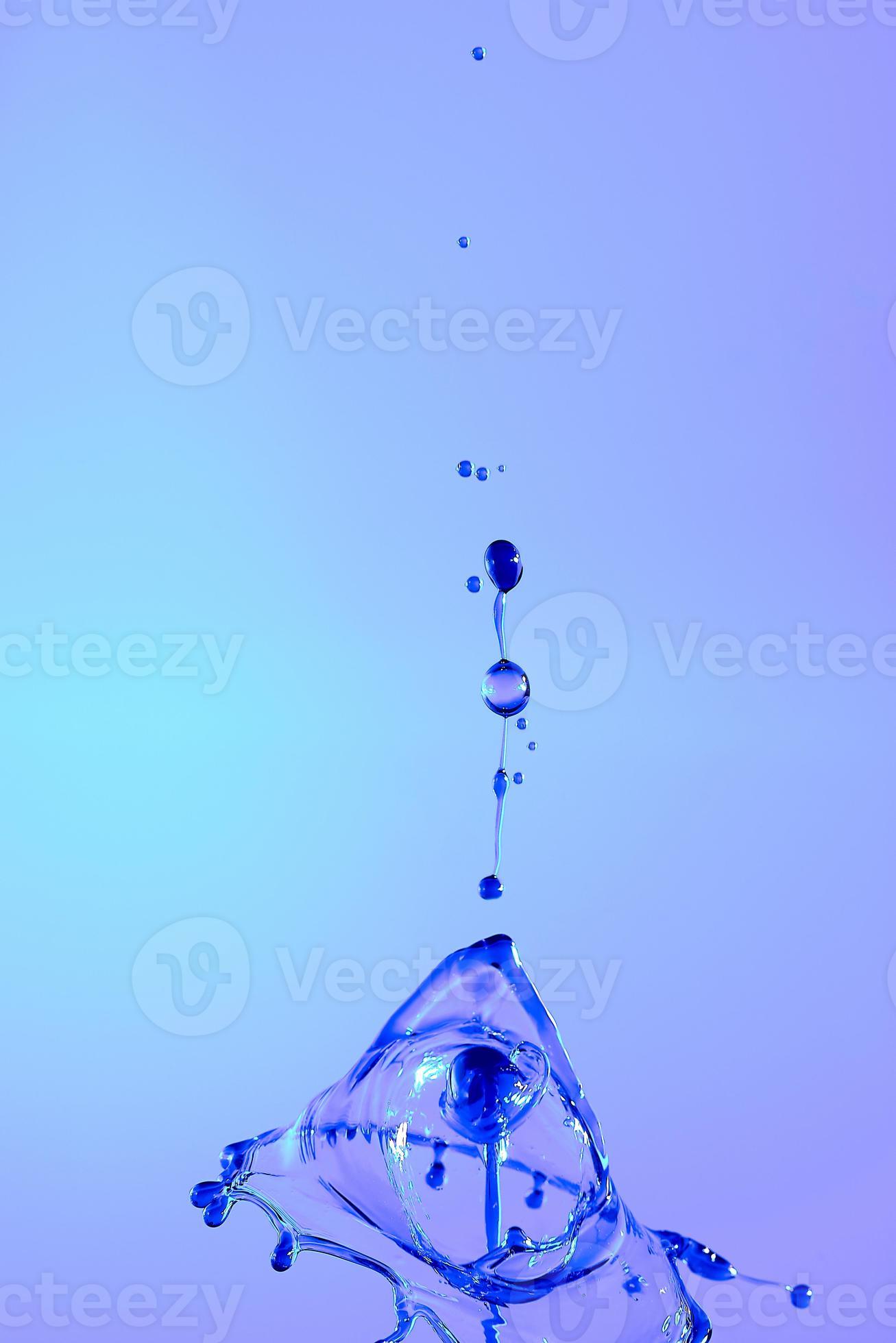 Abstract Background Of A Splash Of Colored Water Collision Of Colored Drops Falling Towards
