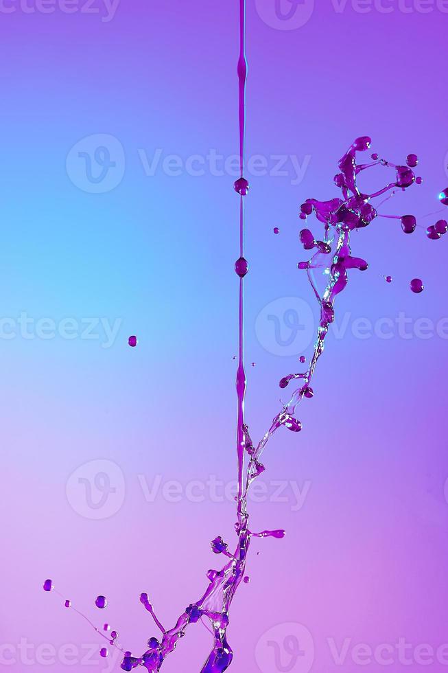 Abstract Background Of A Splash Of Colored Water Collision Of Colored Drops Falling Towards