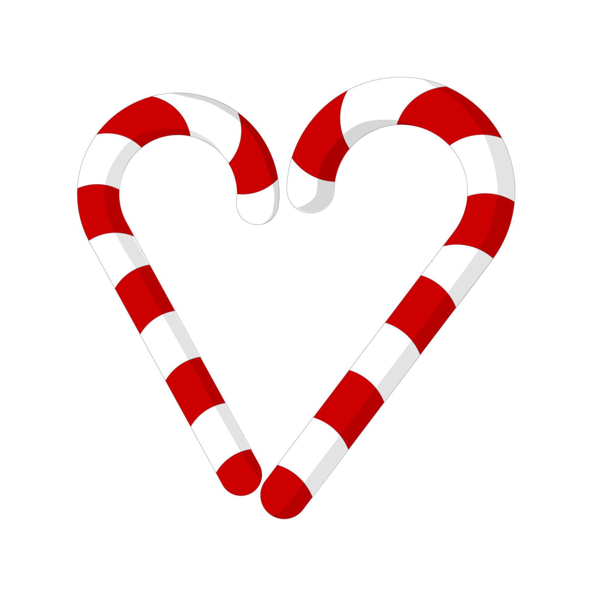 Vector illustration of christmas candy heart. Hand drawn candy cane heart 15634297 Vector Art at ...