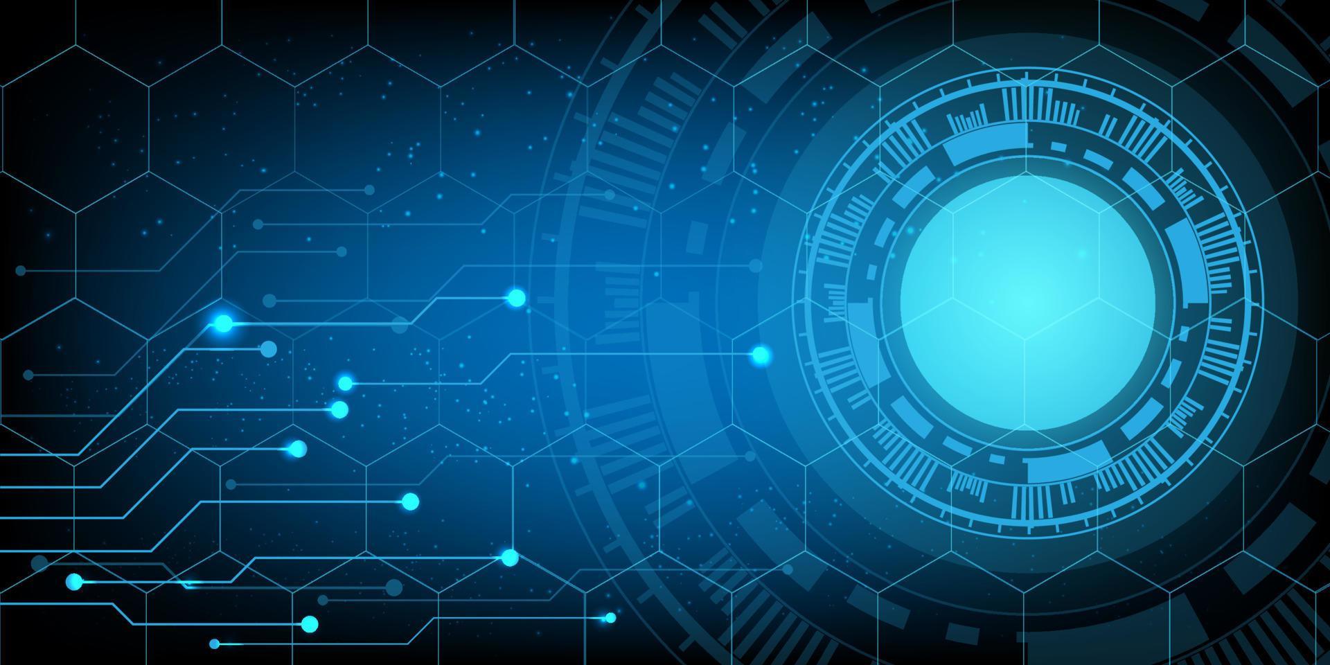 circular hud connection with circuit board futuristic modern website ...