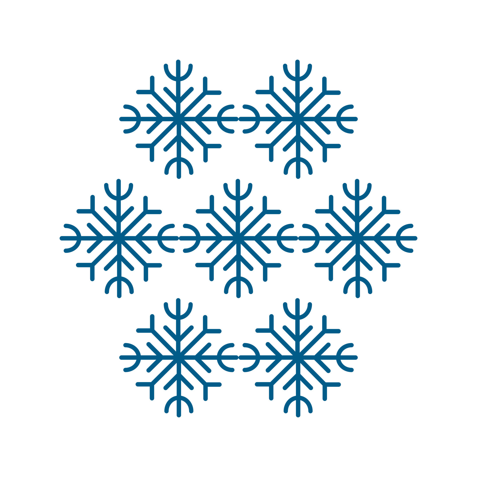 Set of blue snowflake vector illustration 15635297 Vector Art at Vecteezy