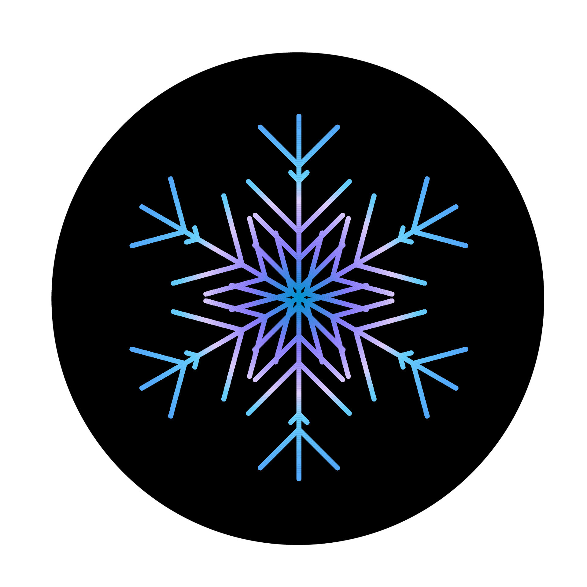 Vector blue snowflake at round background icon. illustration for web ...