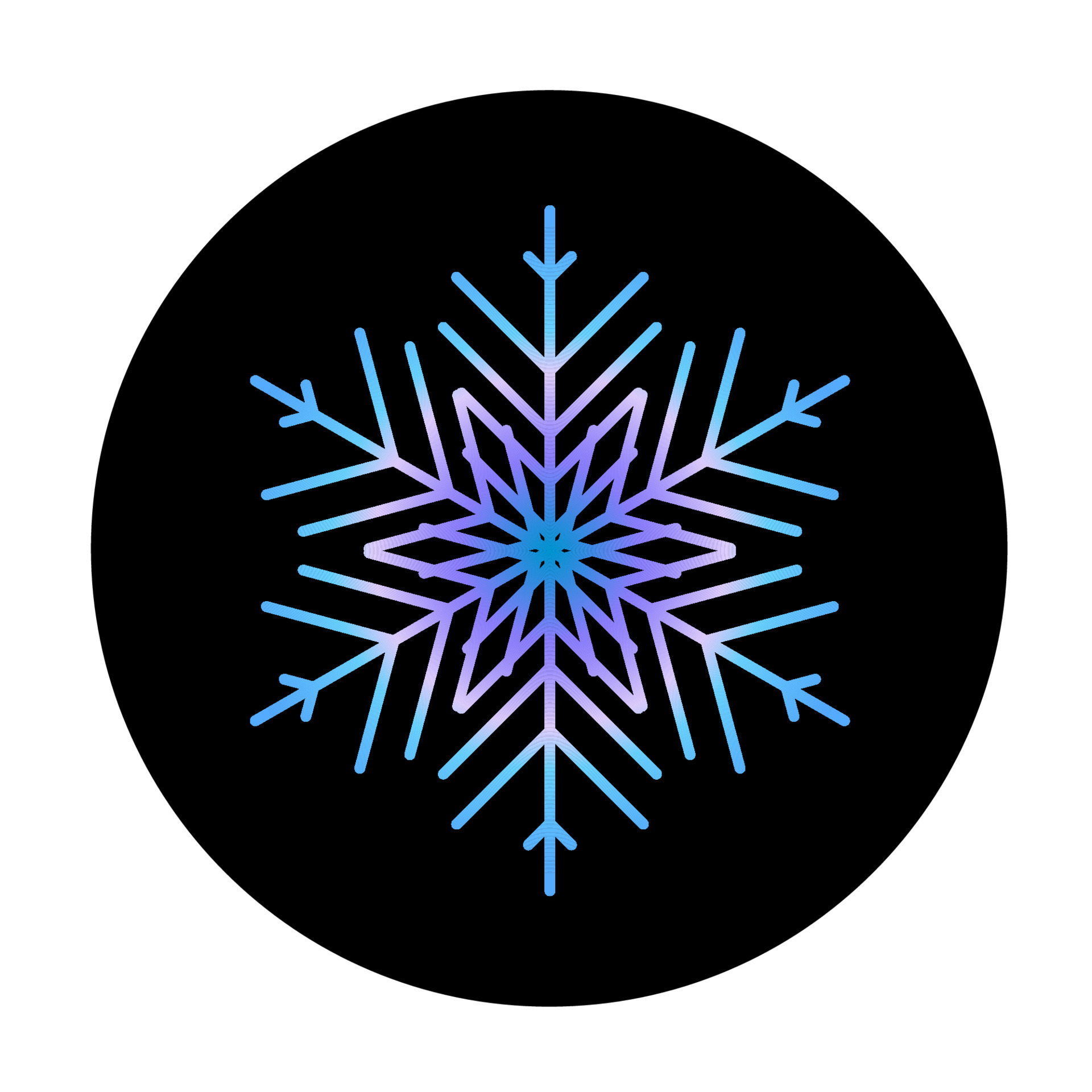Vector blue snowflake at round background icon. illustration for web ...