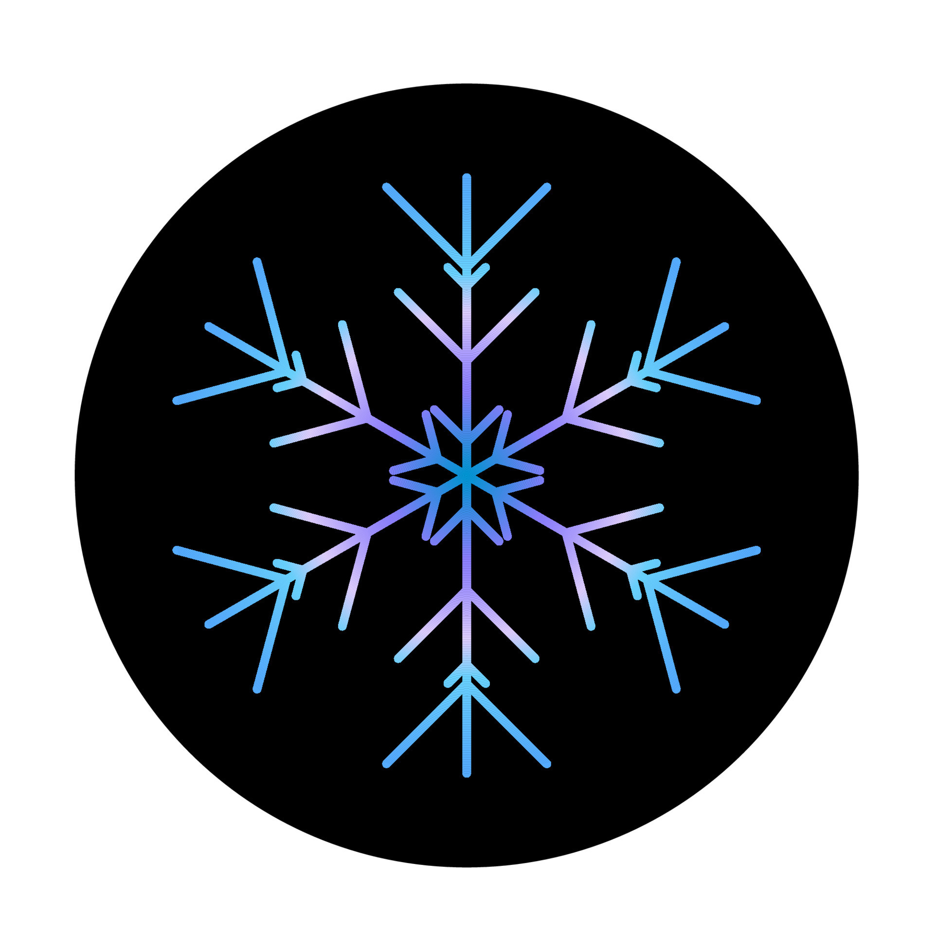Vector blue snowflake at round background icon. illustration for web ...