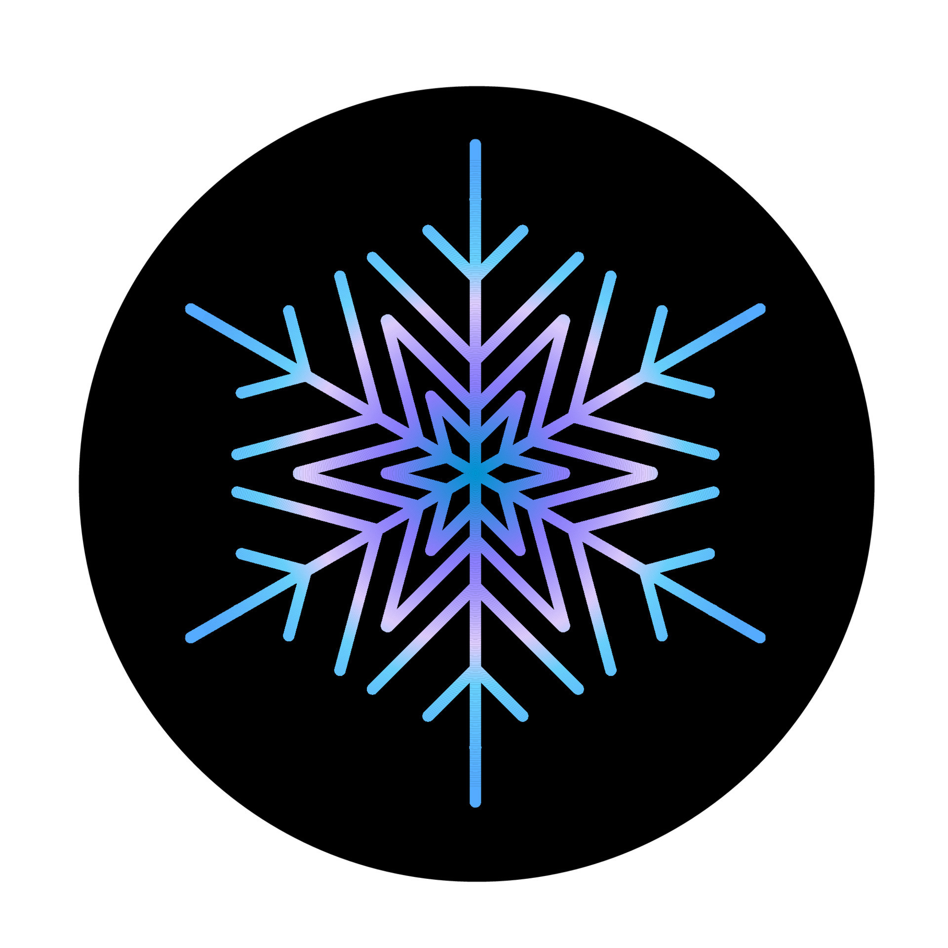 Vector blue snowflake at round background icon. illustration for web ...