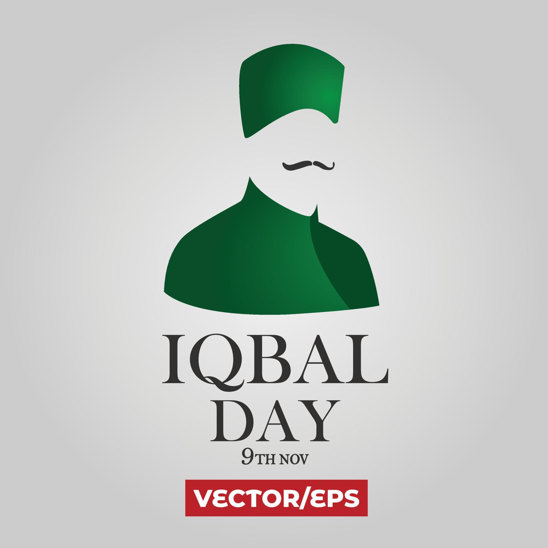 Iqbal's Day background vector illustration, Flat vector of Allama ...