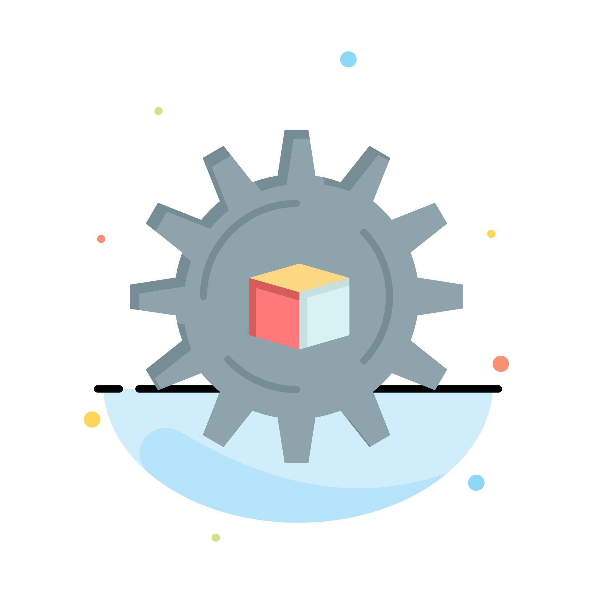 Automated Data Solution Science Abstract Flat Color Icon Template 15638261 Vector Art At Vecteezy