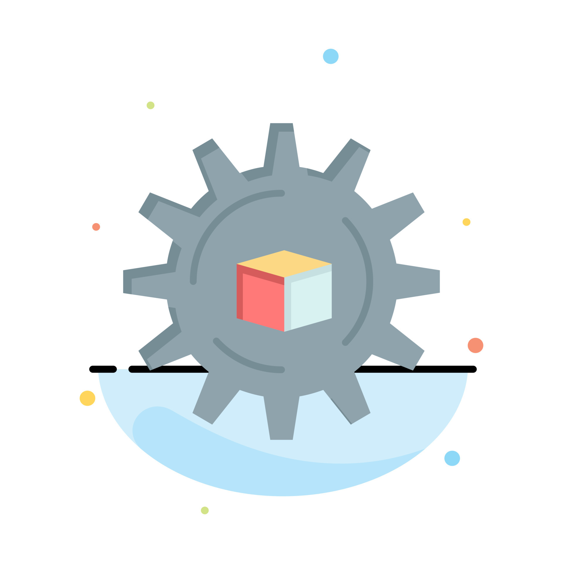 Automated Data Solution Science Abstract Flat Color Icon Template 15638261 Vector Art At Vecteezy