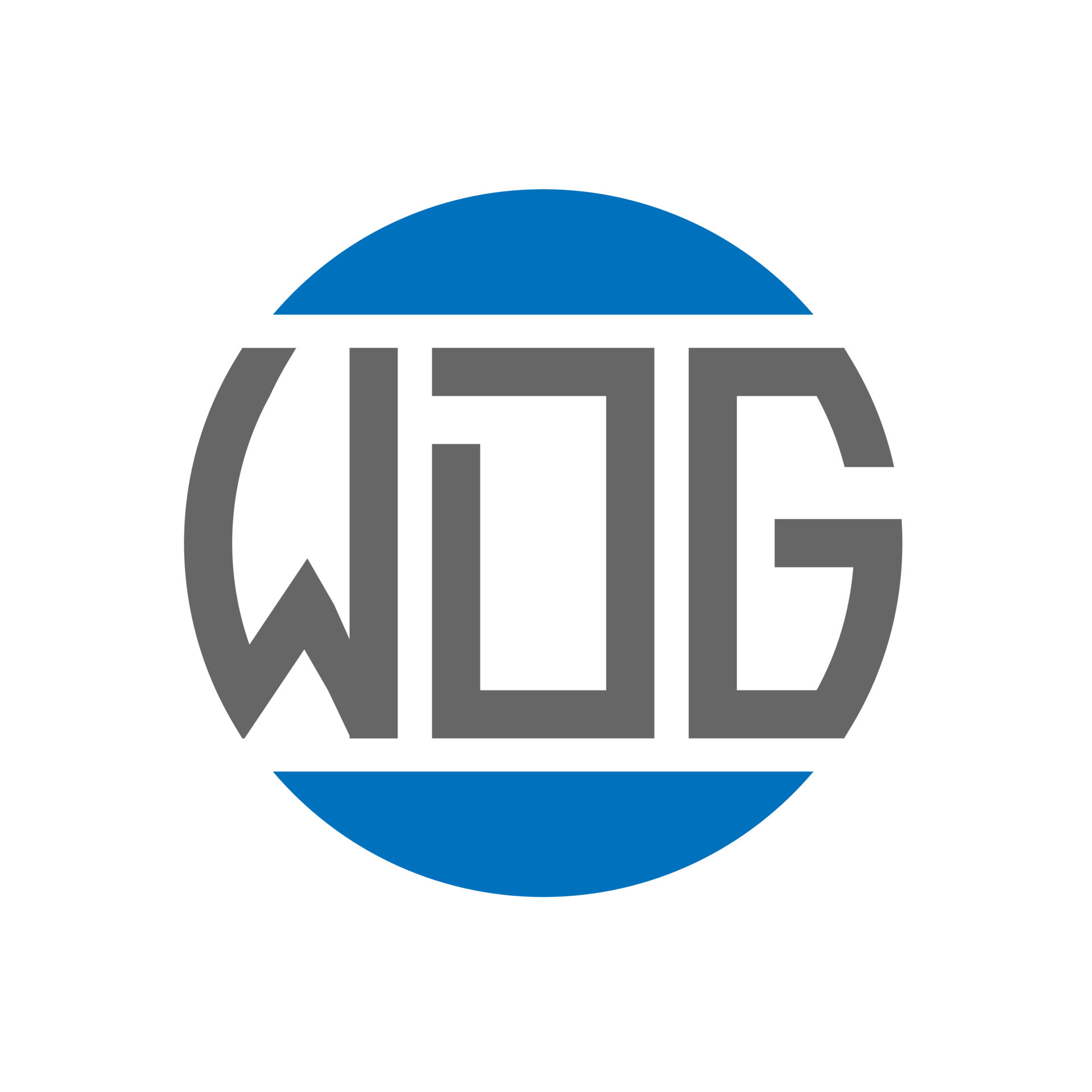 diseño de logotipo de letra wdg sobre fondo blanco. concepto de logotipo de círculo de iniciales ...