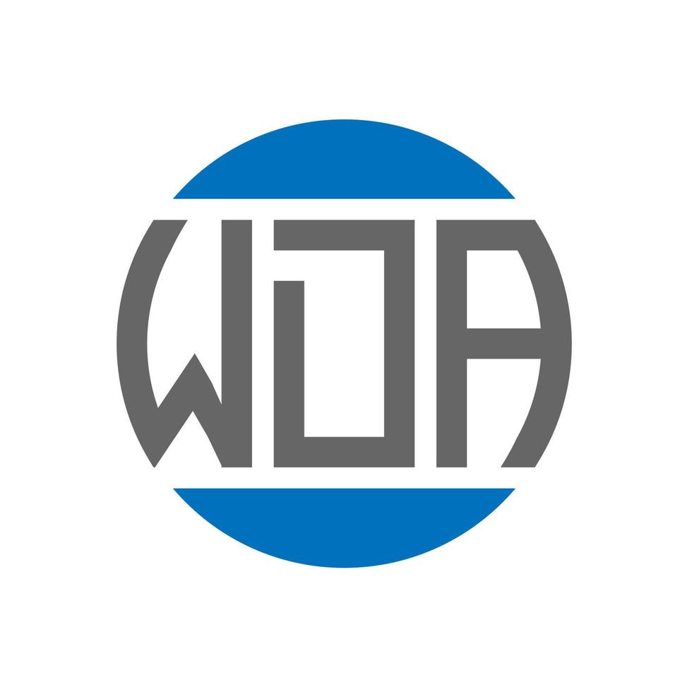 WDA letter logo design on white background. WDA creative initials circle logo concept. WDA ...