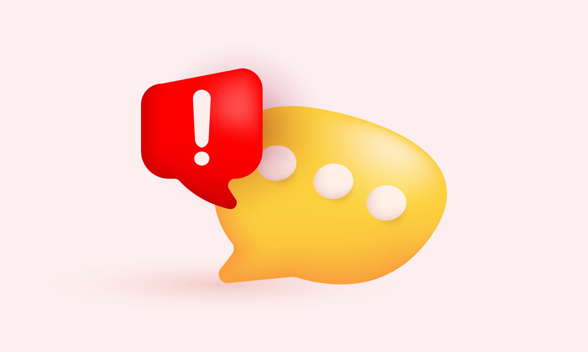 illustration icon vector 3d realistic message speech bubbles isolated ...