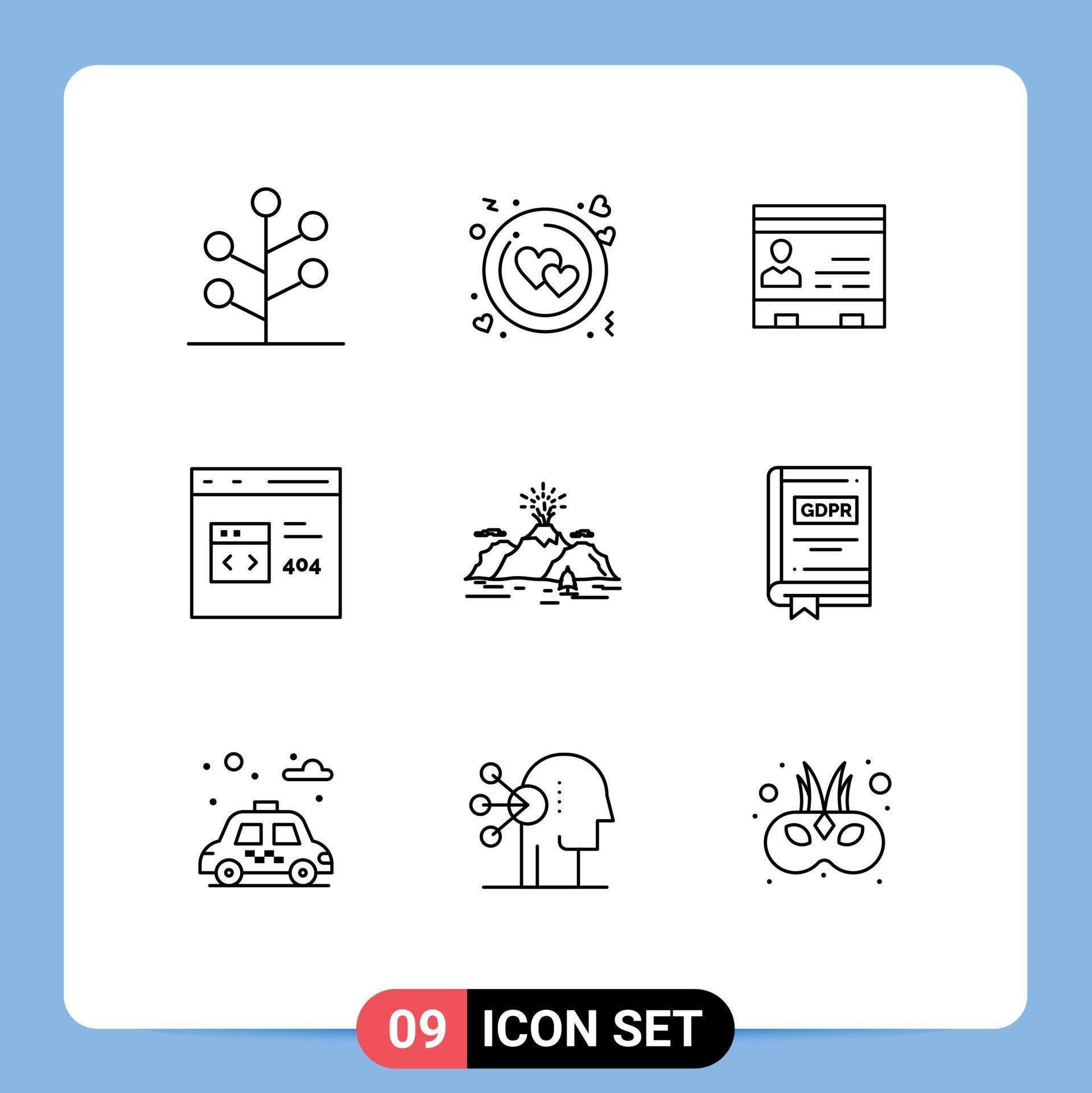 9 Universal Outline Signs Symbols of coding app id phone office ...