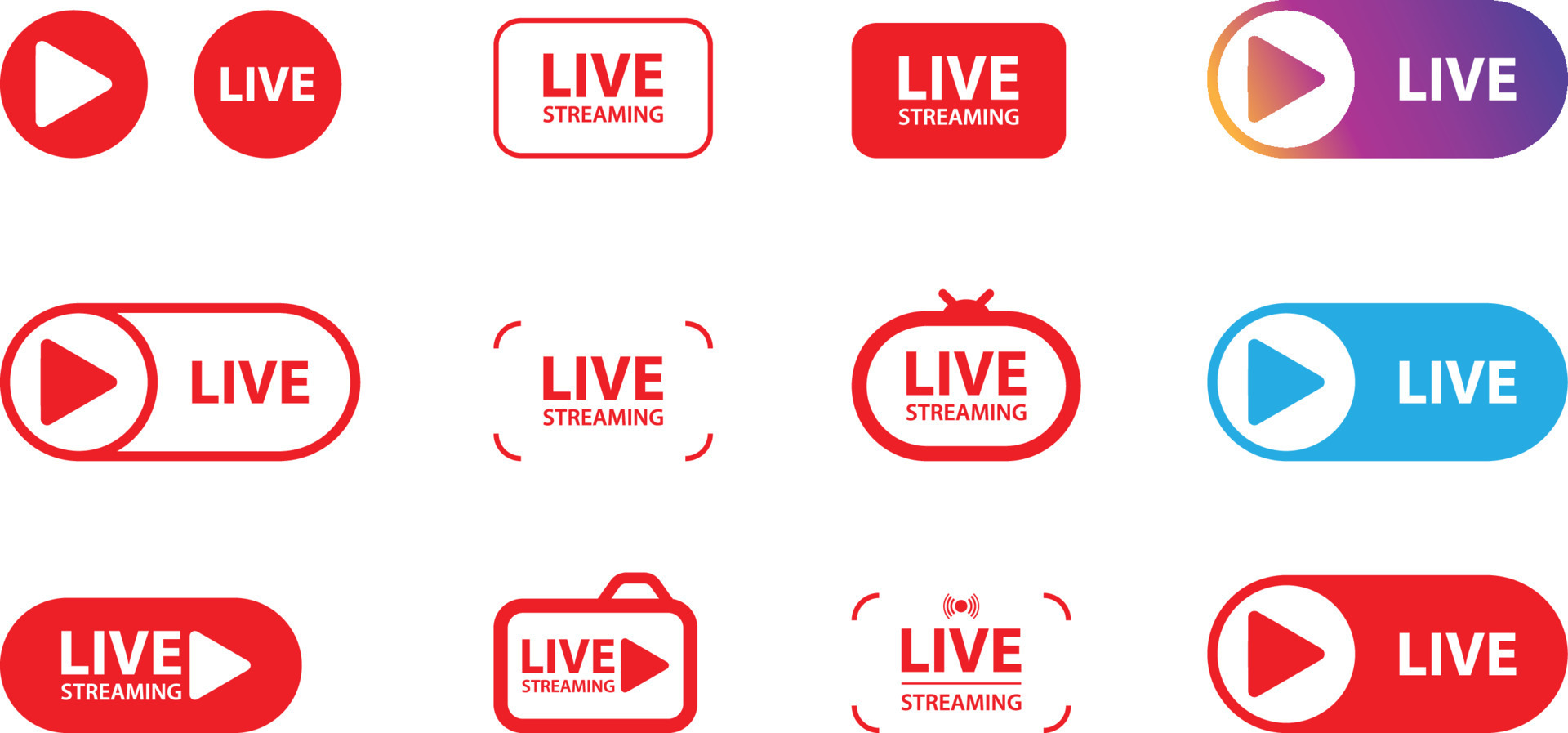 Live streaming flat set icons on white background illustration 15641239 ... Live streaming flat set icons on white background illustration 15641239 ...