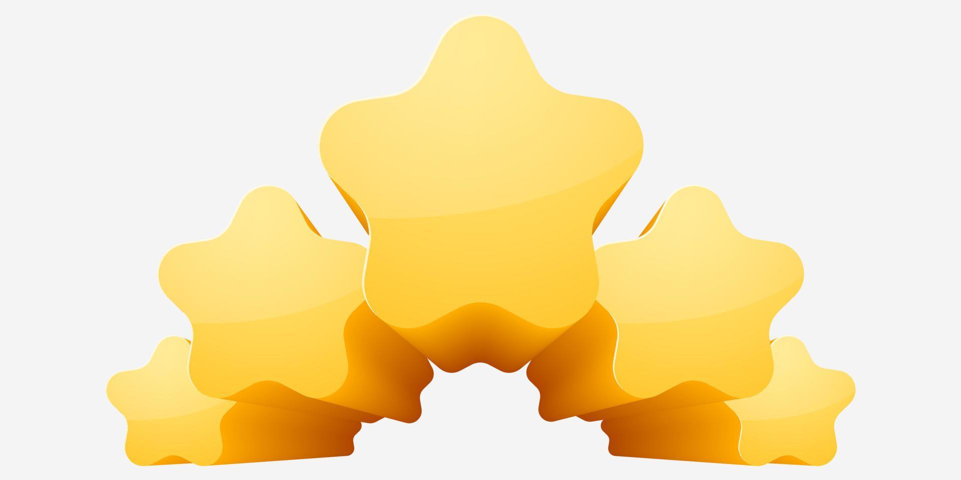5 out of 5 stars rating. Five Yellow stars. Glossy yellow star shape. 15645366 Vector Art at ...