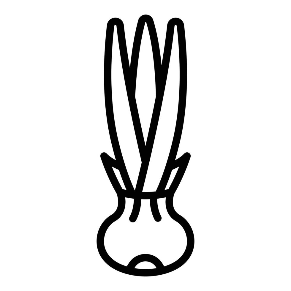 Leaf Chives Icon Outline Style 15646117 Vector Art At Vecteezy