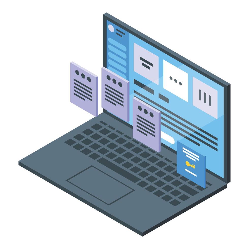 Browser interface icon, isometric style 15646371 Vector Art at Vecteezy