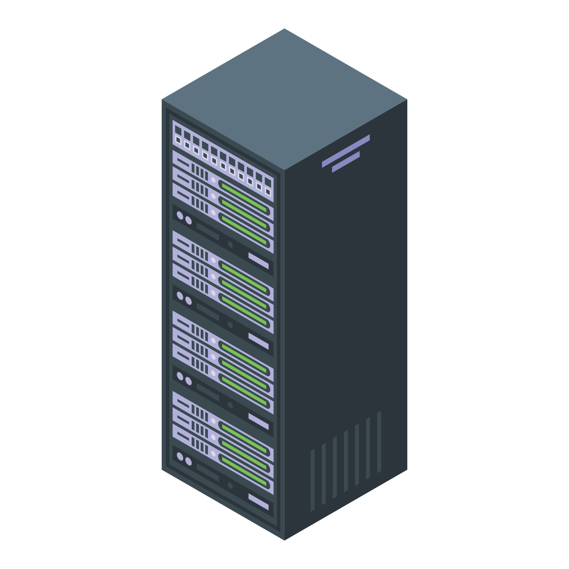 Customer database server infrastructure icon, isometric style 15648403 ...