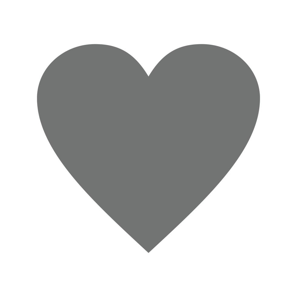 Heart Flat Greyscale Icon 15648799 Vector Art at Vecteezy