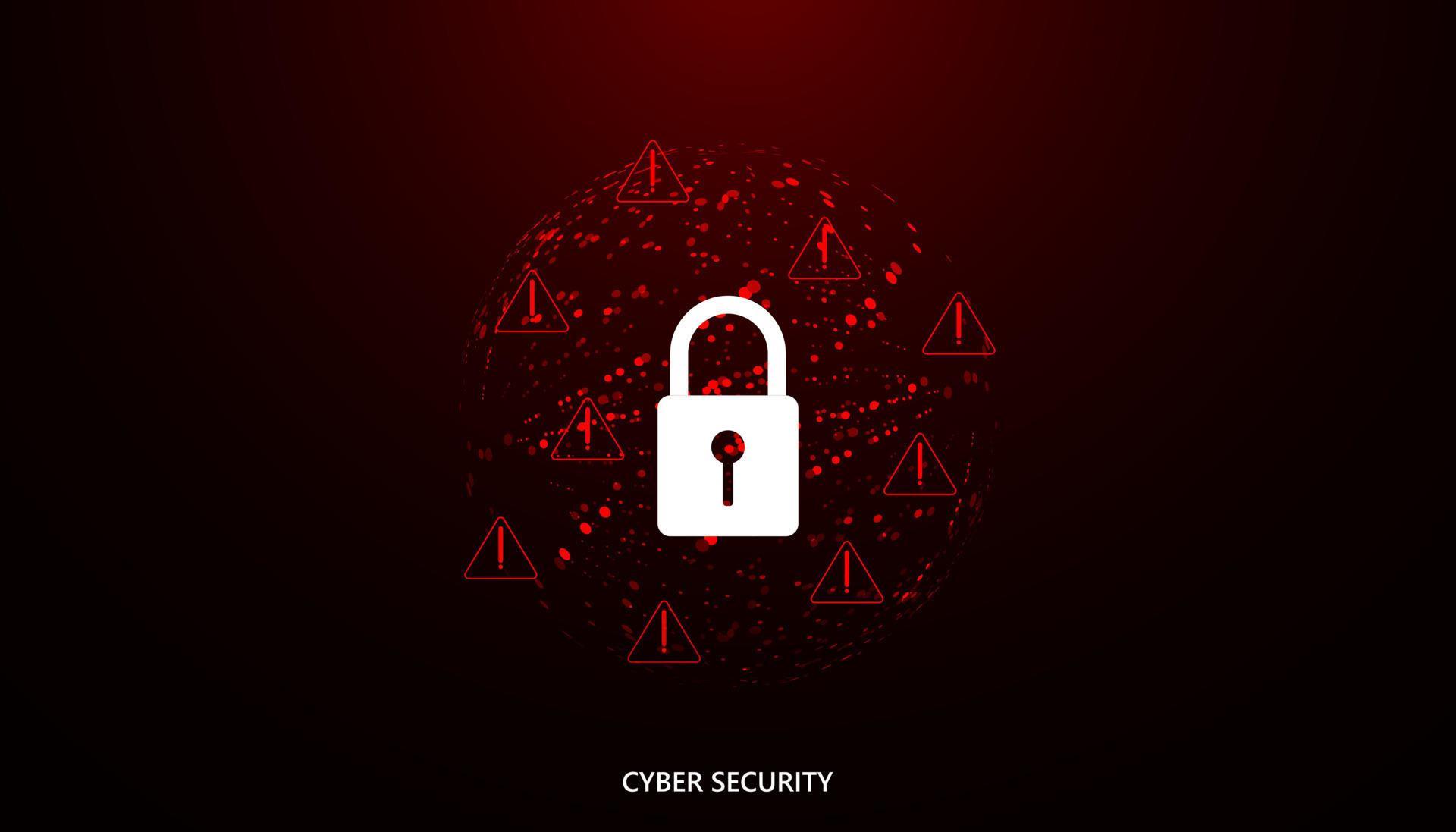 Abstract Dot Network Circle Digital Cyber Security Padlock Connection