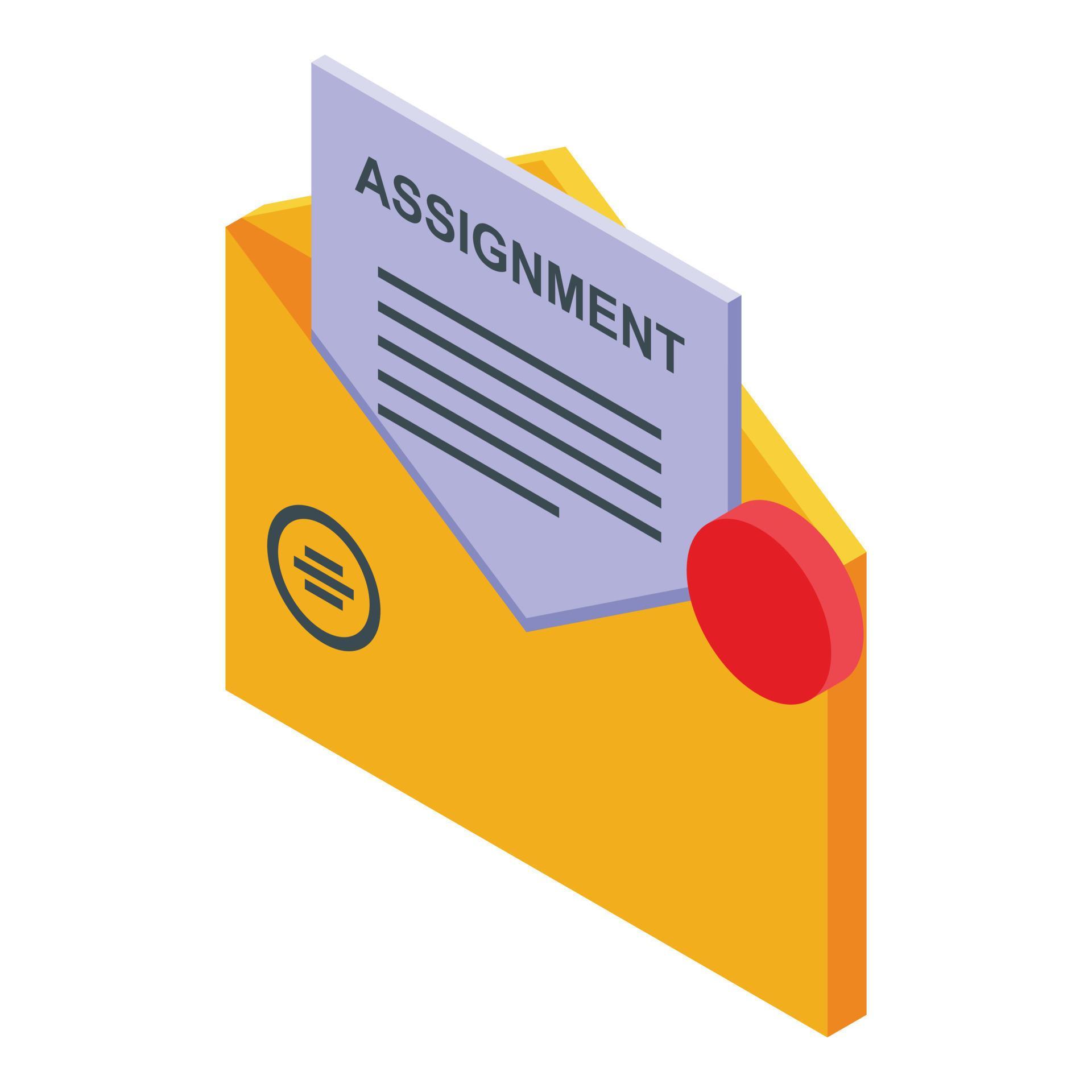 Mail assignment icon, isometric style 15649591 Vector Art at Vecteezy