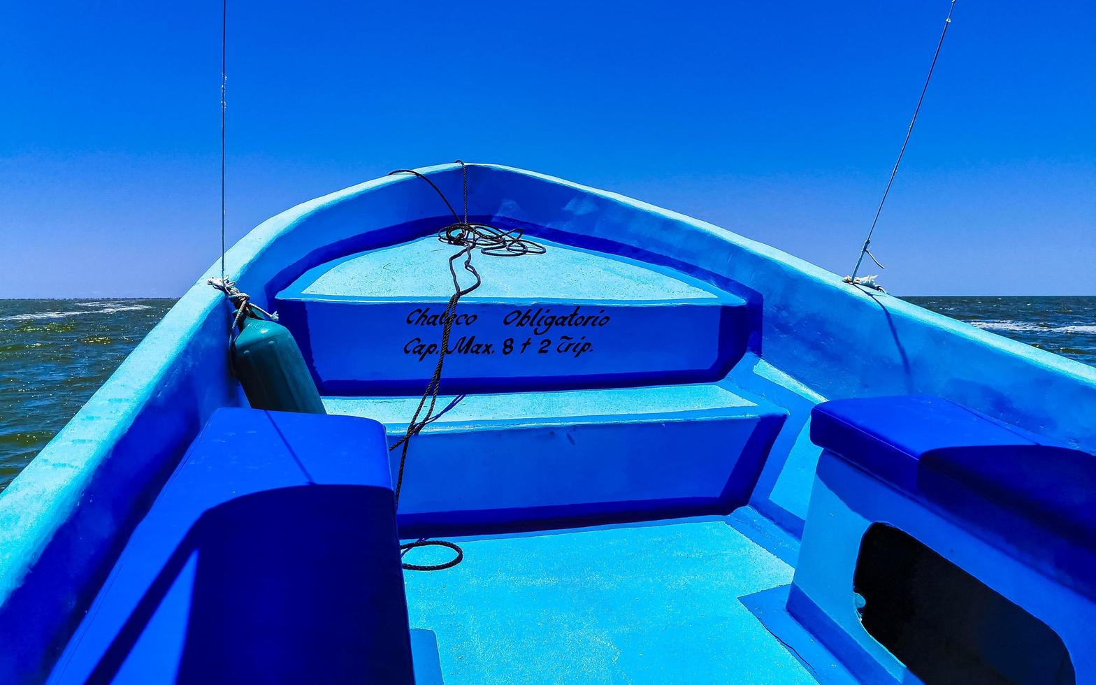 Holbox Quintana Roo Mexico 2022 Boat trip speed boat ferry from Chiquila to Holbox Mexico ...