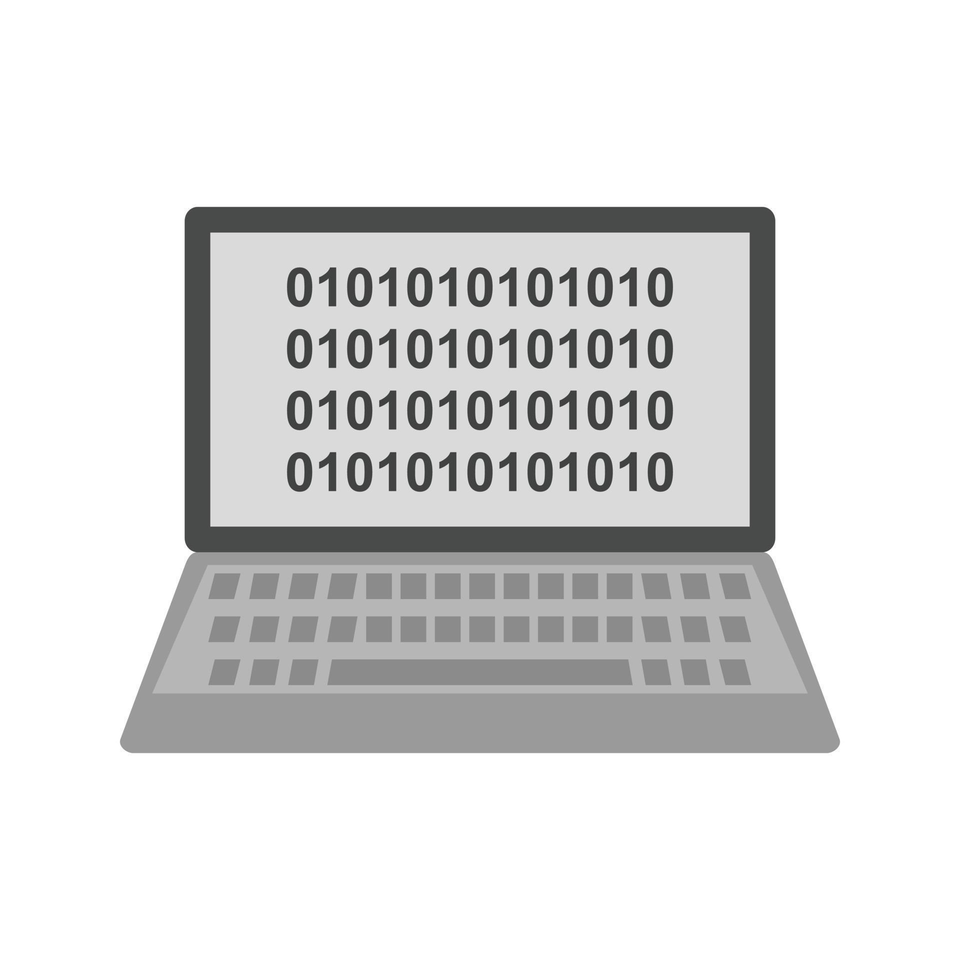 Computer Binary Code Flat Greyscale Icon 15652469 Vector Art at Vecteezy
