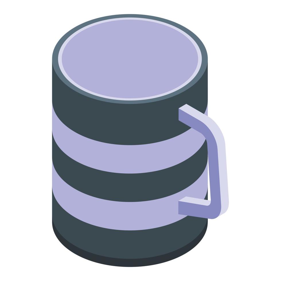 Striped mug icon, isometric style 15653082 Vector Art at Vecteezy